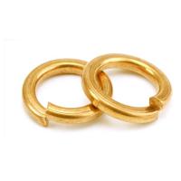 China DIN125 DIN127 GB93 Brass Copper Spring Lock Washers Metric H65 Brass Spring Washer for sale
