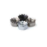China 304 Stainless Steel K-nut American K Cap Multi-Tooth Flower Cap Nut Polished Finish for sale