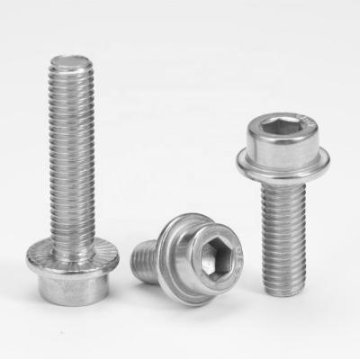 China Hex Socket Flange Cap Head Screws With Flange Face Anti Slip Screws DIN 251 Grade 8.8 for sale