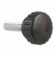 China Adjustable Height Color Plain Knurled Plastic Head Thumb Screw In Polished Zinc Plated for sale