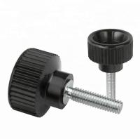 China Adjustable Height Color Plain Knurled Plastic Head Thumb Screw In Polished Zinc Plated for sale