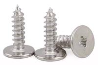 China Inch Stainless Steel Self-tapping Screw With Large Flat Head And Thin Head Phillips Tip for sale