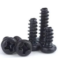 China Cross Recessed Pan Head Tapping Screws M3-M16 Class 12.9 Black Oxide Coating Steel for sale