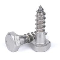 China DIN571 Stainless Steel 316 Hexagon Head Wood Screws For Heavy Duty Applications for sale