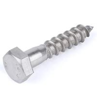 China DIN571 Stainless Steel 316 Hexagon Head Wood Screws For Heavy Duty Applications for sale