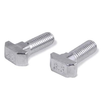 China Zinc Finish M3-M56 Stainless Steel Hammer Head T Bolts DIN188 T-head Bolts With Double Nib for sale