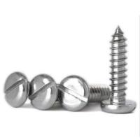 China DIN7971 Metric Stainless Steel Slotted Pan Head Security Self Tapping Screw ST2.2-ST6.3 for sale