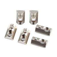 China T-slot Nut Self Aligning Slide-in T-Nut With Ball Stainless Steel Spring Compatible T Slot M8 Nut With Spring Loaded Ball for sale