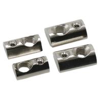 China T-slot Nut Self Aligning Slide-in T-Nut With Ball Stainless Steel Spring Compatible T Slot M8 Nut With Spring Loaded Ball for sale