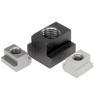 China Black Zinc 45 Steel T-Slot Nuts For T-Slots Slide-in Square Sliding Hammer T Nut Imperial Measurement for sale
