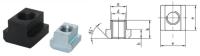 China Black Zinc 45 Steel T-Slot Nuts For T-Slots Slide-in Square Sliding Hammer T Nut Imperial Measurement for sale