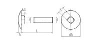China 10mm X 200mm Fully Threaded DIN 603 HDG Gr 8.8 Carriage Bolt with High Tensile Strength and Hot Dip Galvanization for sale
