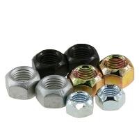 China Imperial Measurement System Grade4 Grade6 Yellow Zinc Plated M4 M6 M8 Steel Metal Hex Locking Nuts for Strong Fastening for sale
