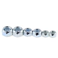 China Competitive Zinc and Wax Finish DIN980V Grade4 Yellow Zinc Plated UNC UNF All-Metal Prevailing Torque Type Hexagon Nuts for sale