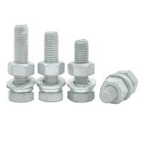China Galvanized Steel Full Threaded Hexagon Bolts Screw M8 M16 Zinc Plated Fasteners 5/8