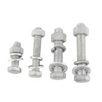China Galvanized Steel Full Threaded Hexagon Bolts Screw M8 M16 Zinc Plated Fasteners 5/8