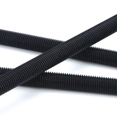 China Custom High Strength 8.8 Grade Carbon Steel Threaded Rod M10 Full Thread Stud Black Zinc Plating Rod M2-M24 with Plain Finish for sale