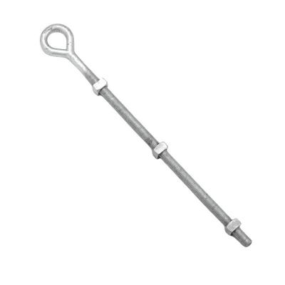 China DIN Standard Strength STAINLESS STEEL M18 X 150mm Oval Eye Bolt Hex Type for Tower Guy Wire ASTM A574 for sale