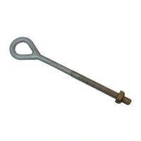 China DIN Standard Strength STAINLESS STEEL M18 X 150mm Oval Eye Bolt Hex Type for Tower Guy Wire ASTM A574 for sale