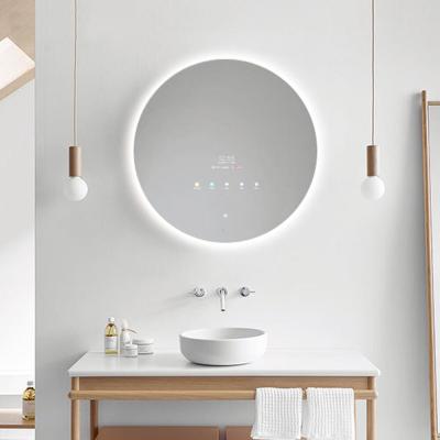 China 10.1'' Touchscreen Smart Mirror , IP65 PCAP Round Led Bathroom Mirrors for sale