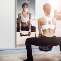 China 43 Inch Touchscreen Smart Mirror , 3D camera Fitness Interactive Mirror for sale