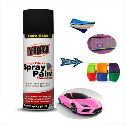 China Custom 450ML Fluorescent Purple Aerosol Spray Paint Bright Color for sale