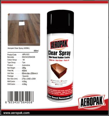 China Peelable Water Based Clear Rubber Coating Spray 400ml For Furniture for sale