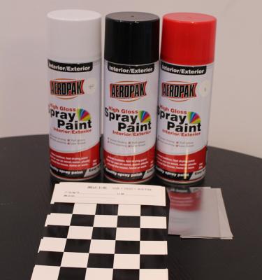 China Weather Resistant Fast Dry Acrylic Spray Paint Black For Leather / Plastic for sale