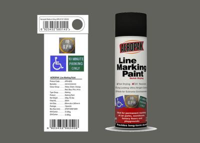 China AEROPAK 500ml Line Marking Spray Paint medium grey color with MSDS for wall for sale