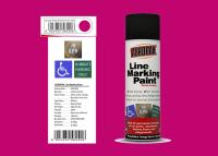 China AEROPAK peach red color 500ml Line Marking Spray Paint with MSDS for street for sale