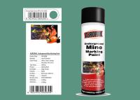 China AEROPAK apple green 500ml Uderground Mine Marking Spray Paint for rock with SGS for sale
