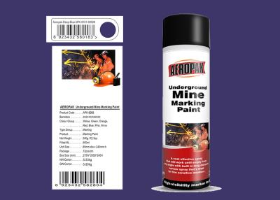 China AEROPAK 500ML deep blue Underground Mine Marking Spray Paint for construction with MSDS for sale