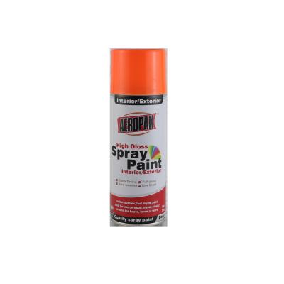 China Orange Red Aerosol Spray Paint AEROPAK, MSDS Acrylic Spray Paint Fan - Shaped for sale