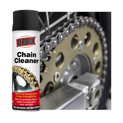 China AEROPAK 500ML Aerosol Multipurpose  Stain Remover Anti-rust Car Motorcycle Bikes Parts Chain Cleaning Agent Spray for sale