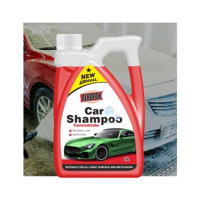 China Aeropak 1000ml Lemon Scented High-foam Car Shampoo Plastic Bottle Vehicle Wash Cleaner for sale