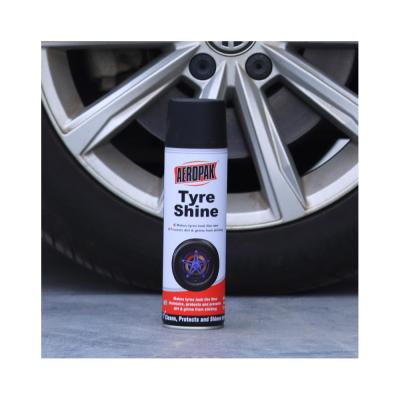 China Aeropak 500ml Aerosol Customized Car Care Tire Brightener & Shine Wax Blackening Spray Model APK-8309 3-Year Expiration for sale