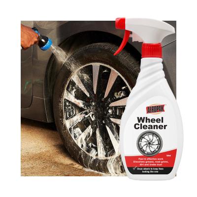 China Aeropak 500ml Rapidly Dissolving Dirt Wheel Cleaner Car Detailing Chemical Product for Steel Wheels Cleaner & Wash for sale