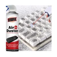 China AEROPAK 500ML Eco-friendly ROHS Certified Tinplate Can Packaging Compressed Gas Air Duster Spray for Electronic Cleaning for sale