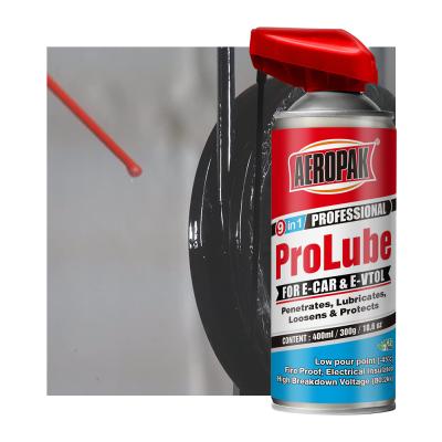 China Aeropak 400ml Aerosol Transparent Colorless Non-Staining Anti-Rust Industrial Chain Lubricant Spray ROHS REACH Certified for sale