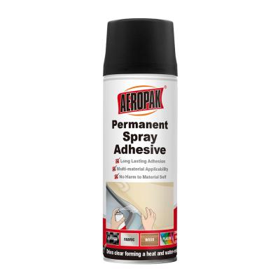 China Aeropak 200ml Aerosol Fabric-Specific Transparent Permanent Adhesive Glue Spray High Spray Coverage for Sealants Adhesives for sale
