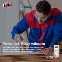 China Aeropak 200ml Aerosol Fabric-Specific Transparent Permanent Adhesive Glue Spray High Spray Coverage for Sealants Adhesives for sale