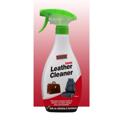 China Aeropak 500ml Mild Formula Deep Cleaning and Restoration Genuine Leather Cleaner Spray for Car Leather Seat and Home Care for sale