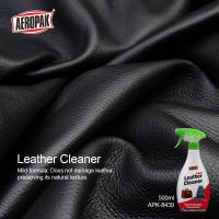 China Aeropak 500ml Mild Formula Deep Cleaning and Restoration Genuine Leather Cleaner Spray for Car Leather Seat and Home Care for sale