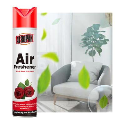 China Aeropak 330ml Eco-Friendly Aerosol Rose Scent Air Freshener Spray for Home & Car Indoor Use Long Lasting for sale