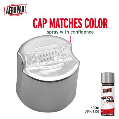 China Shock Resistance Quick Drying Bright Chrome Aerosol Spray Paint for Metal and Plastic Surfaces for sale