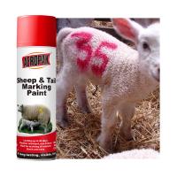 China AEROPAK Liquid Coating Water-based Eco-friendly Washable Non Toxic Sheep Cattle Pig Tail Marking Spray Paint 500ml for sale