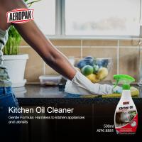 China Aeropak 500ml Custom Kitchen Grease and Smoke Cleaner Spray Quick Removal Heavy Oil Stains OEM & ODM Product for sale