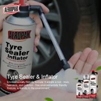 China Aeropak 500ml White Tinplate Aerosol No-Jack Auto Tire Emergency Repair Puncture Seal OEM Factory Tire Sealant Inflator 3-Year for sale