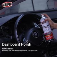 China Aeropak 500ml Car Care Products Cockpit Dashboard Wax Polish Cleaner Spray for Leather for sale