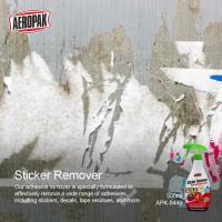 China Aeropak High Quality 500ml Bottle Car Label Adhesive Glue Sticker Remover Agent Car Window Sticker Remover Cleaner Spray for sale